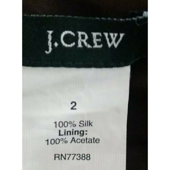 J. Crew | Dresses | Elegant Brown Strapless Dress Women Sze 2 Silk ...